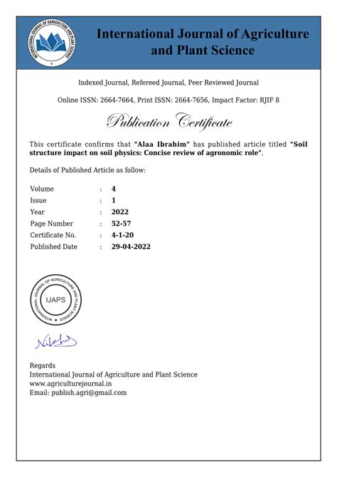 PDF Soil Structure Impact On Soil Physics Concise Review Of Agronomic Role