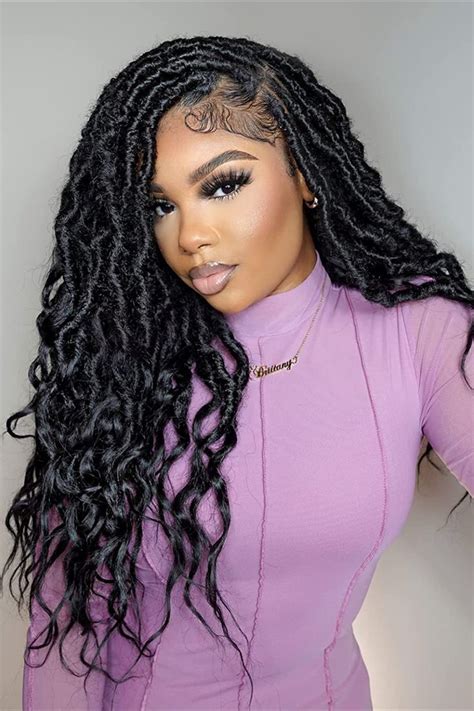 Faux Locs Crochet Hair 24 Inch New Goddess Locs Crochet Hair For Black Women Pre Looped Soft