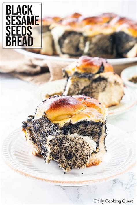 Black Sesame Bread Delight Black Sesame Recipes Savory Black Sesame