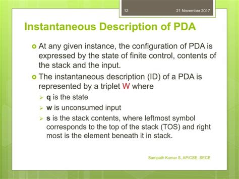 Pushdown Automata Definition Moves Id PPTX