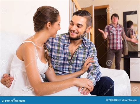 Adult And Cheating Partner At Home Stock Image Image Of Friends