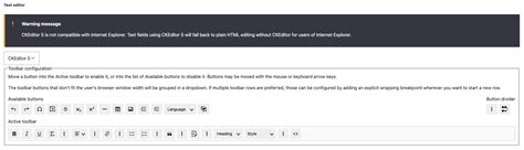 Ckeditor 4 Ckeditor 5 Acquia Cohesion Docs
