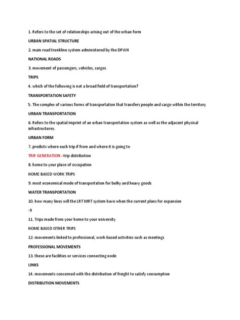 Urban Spatial Structure Trip Generation Pdf Transport Road