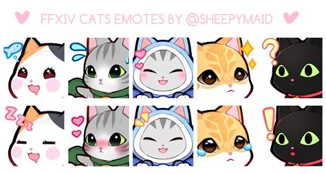 Ffxiv Cats Emotes By Me 3 Twitter Sheepymaid R Ffxiv