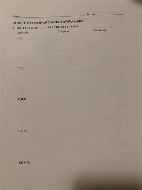 Solved Section Name Report Geometrical Structure Of