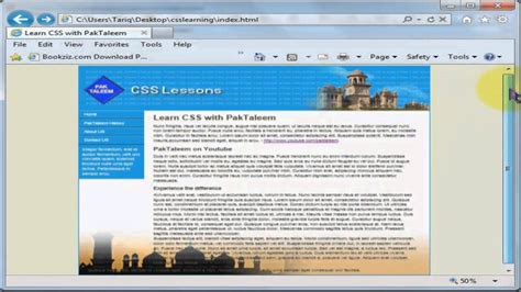 Urdu Tutorials CSS Lesson Final YouTube