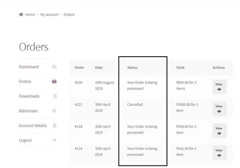 how to rename order status messages in woocommerce tyche softwares