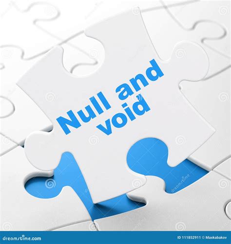 Law Concept Null And Void On Puzzle Background Stock Illustration Illustration Of Concept