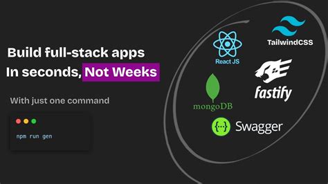 build full stack apps in seconds not weeks⚡ youtube