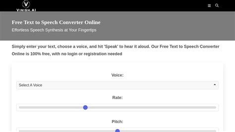 Vinish Text To Speech Converter