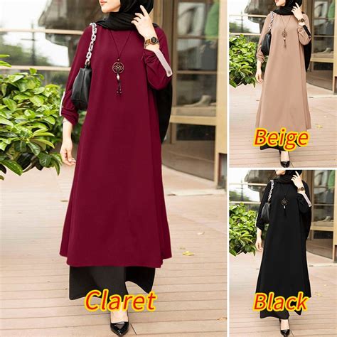 Zanzea Women Casual Solid O Neck Long Sleeve Button Cuffs Split Hem