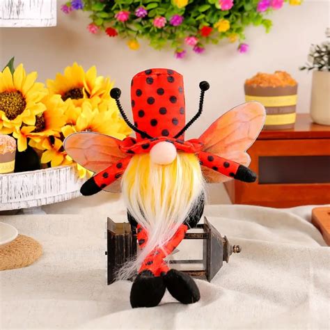 בובת גמד פרת משה רבנו קישוט גמד חסר פנים עם כנפיים מצוירות Temu