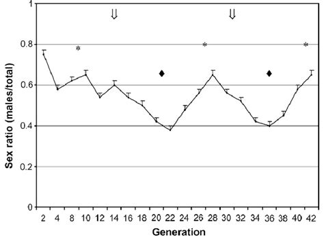 sex ratio in h didymator large population through 42 consecutive