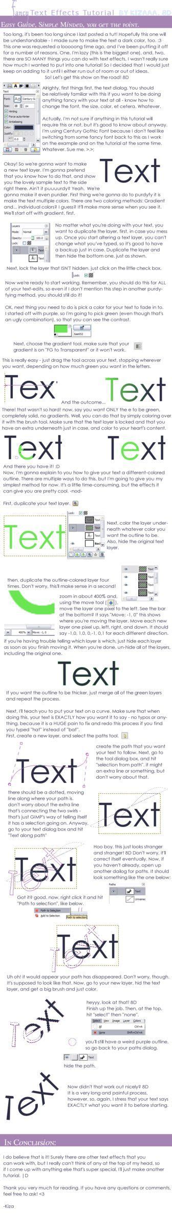 GIMP Tutorial Text Effects By Kiza San On DeviantART Gimp Tutorial Gimp Photo Editing Text