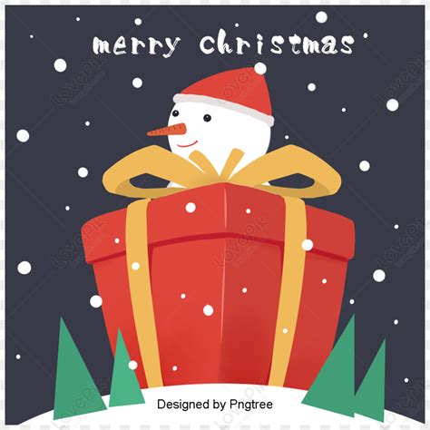 귀여운 만화 크리스마스 일러스트 눈사람 배경눈 아래하얀 Png 일러스트 무료 다운로드 Lovepik