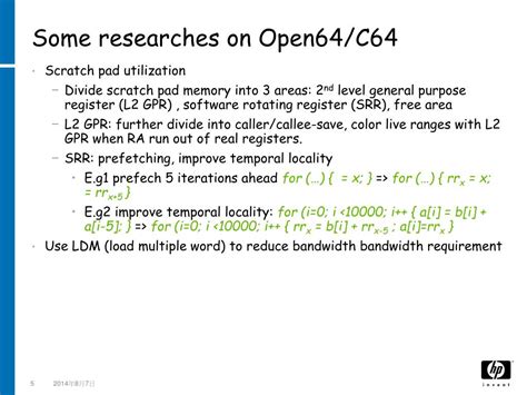 Ppt Open64 A Framework For High Performance Compiler Powerpoint