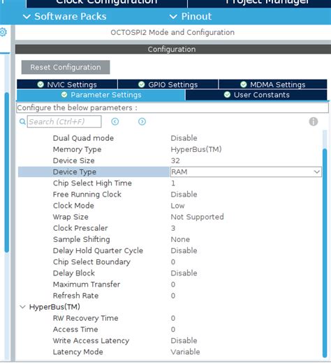 Solved Stm32h735 Hyperram Extern Memory Stmicroelectronics Community