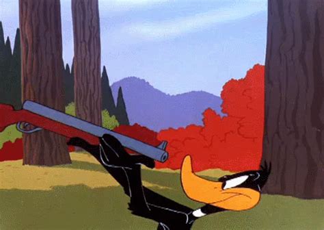 Elmer Fudd Shooting Daffy Duck