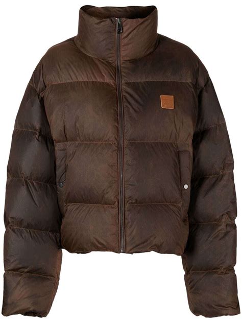 Ader Error Logo Patch Puffer Jacket Brown Editorialist