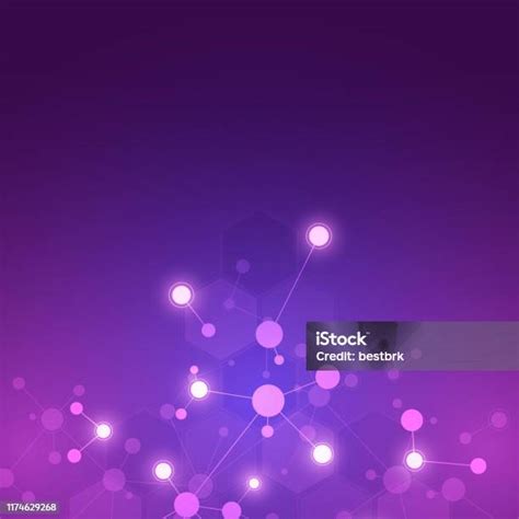 분자 구조의 추상적 인 배경 분자 또는 Dna 가닥 유전 공학 신경망 혁신 기술 과학 연구 기술 과학 및 의학 개념 Dna에 대한 스톡 벡터 아트 및 기타 이미지 Istock