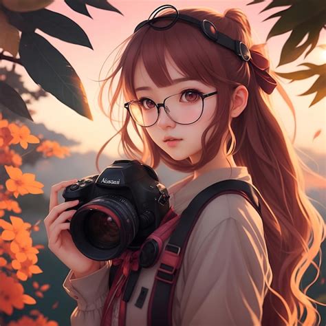 Premium Ai Image Anime Beautiful Girl Photographer Images With Ai