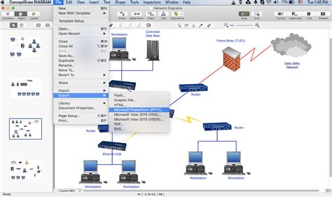 powerpoint network diagram all business templates