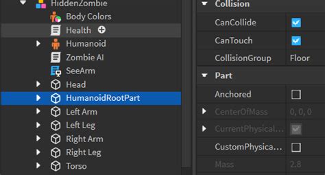 Making Players Able To Walk Through A Zombie Humanoid Scripting Support Developer Forum Roblox