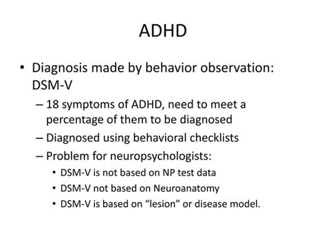 Adhd As A Model For Understanding Neural Network Dynamics Pptx