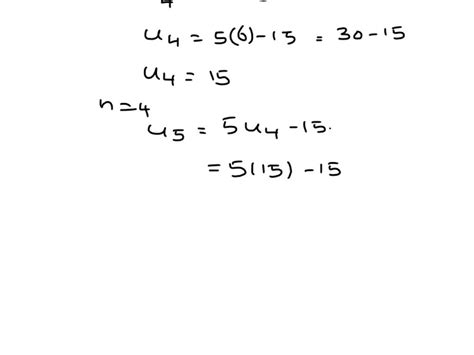 solved a if a sequence is defined by the rule un 1 5un 15