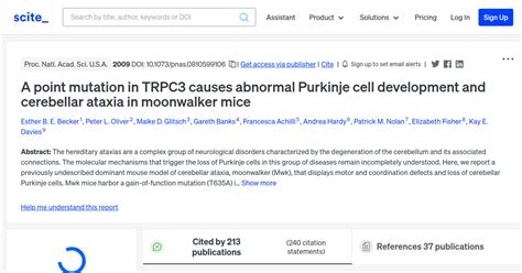 A Point Mutation In Trpc3 Causes Abnormal Purkinje Cell Development And Cerebellar Ataxia In