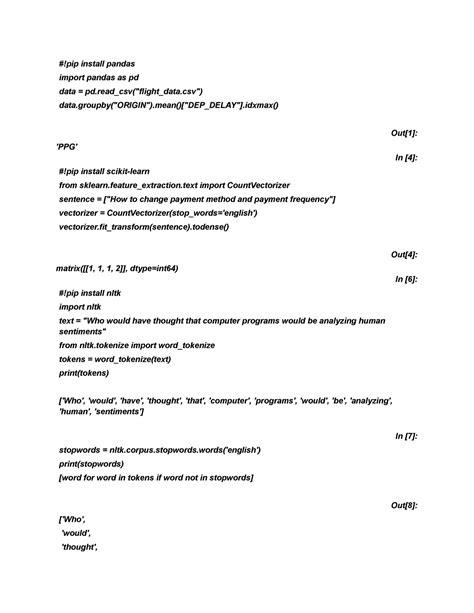 Code Statistical NLP 66 Pip Install Pandas Import Pandas As Pd Data