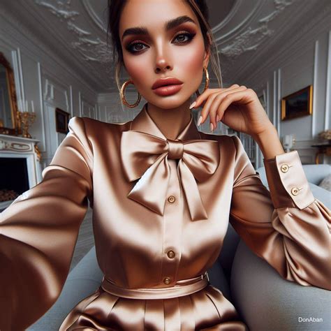 Glamour Classic Satin Blouse Luxury By Donaban On Deviantart