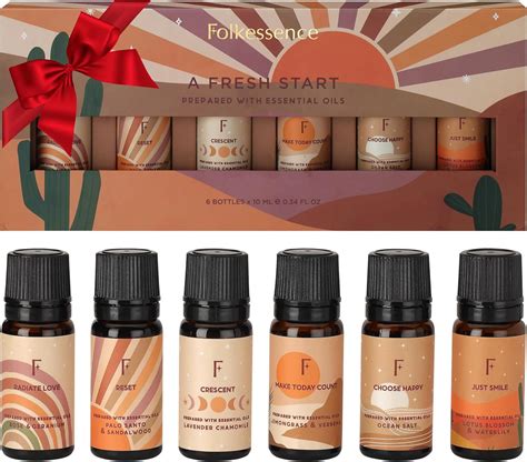 Folkulture Essential Oil Set For Diffuser Set Of 6 Essential Oils For Diffusers For Home