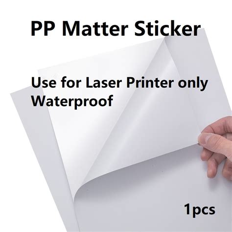 A4 Waterproof Sticker Pp Glossy Sticker Mirrorkote Sticker Kraft