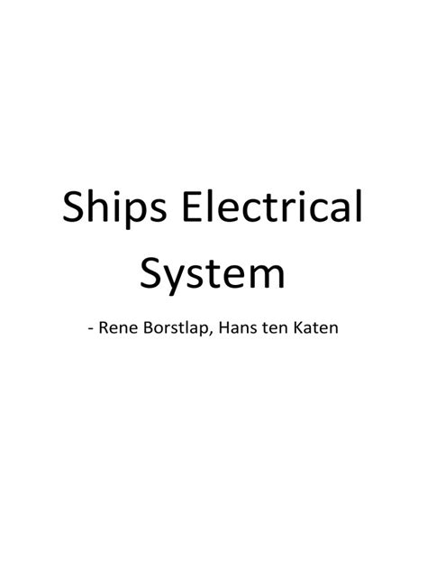 Ships Electrical System Pdf