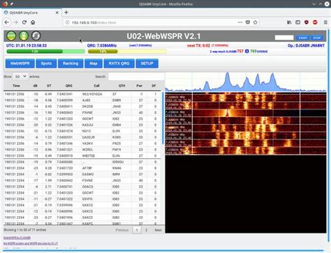 WebWSPR Browser Based WSPR Decoder