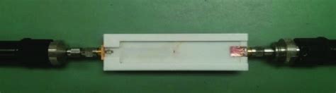 Picture Of Microstrip With An Embedded Via For Evaluation Of The Via
