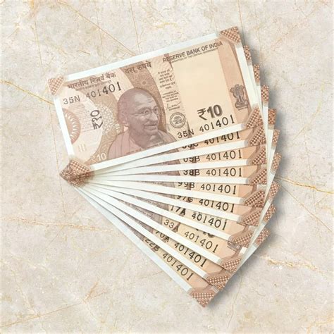 Rs 10 India Bank Note Semi Fancy 10 Note Same Number Set 401401