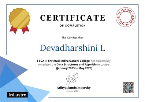 Devadharshini L Bca A On Linkedin Inlustro Data Structures And Algorithms