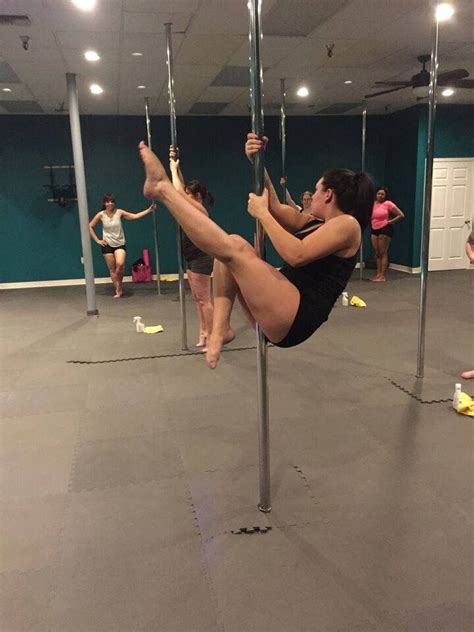 Dharma Teacher Bre Leading Class In Martini Pole Sit Sport