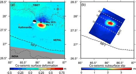A Insar Derived Coseismic Crustal Deformation Map During 12 May 2015 Download Scientific