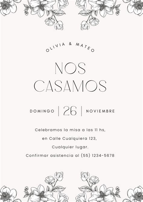 Plantillas De Invitaciones De Boda En Blanco Para Imprimir Gratis