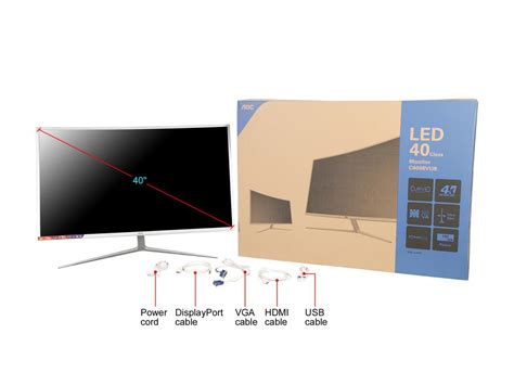 AOC C VU White Silver Curved K UHD Display With Bit Color Ms Widescreen LED