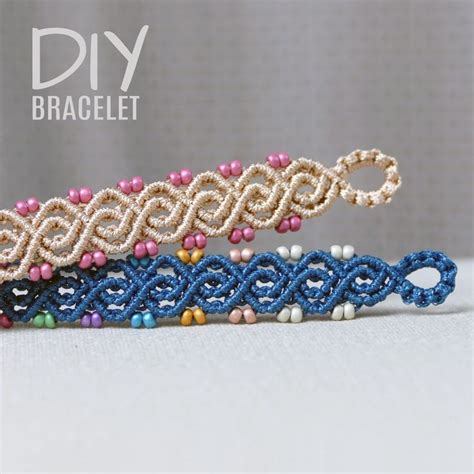 Elegant Double Wave Bracelet Tutorial By Macrame School Macrame Bracelet Patterns Bracelet