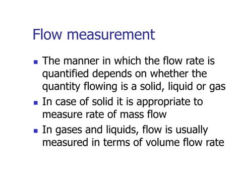 Flow Measurement Ppt