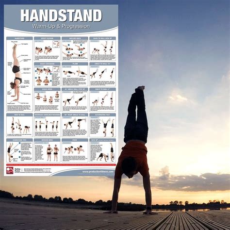 Handstand Posterchart Warm Up And Progression Learn How To Do A