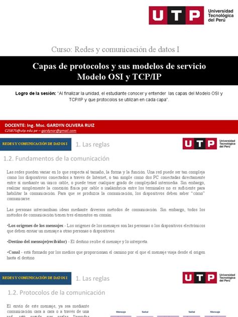 S02 S1 Modelo Osi Y Tcp Ip Parte 1 Pdf Protocolos De Internet Red De Computadoras