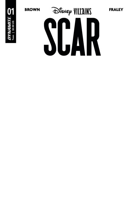 Disney Villains Scar 1 Blank Authentix Variant Cover F Legacy Comics