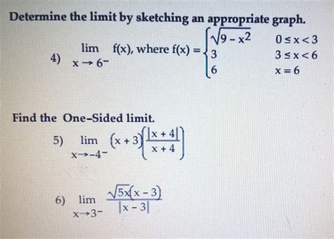 Solved Determine The Limit By Sketching An Appropriate