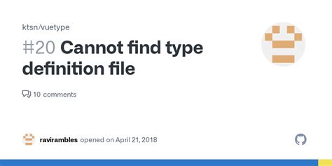 Cannot Find Type Definition File · Issue 20 · Ktsnvuetype · Github